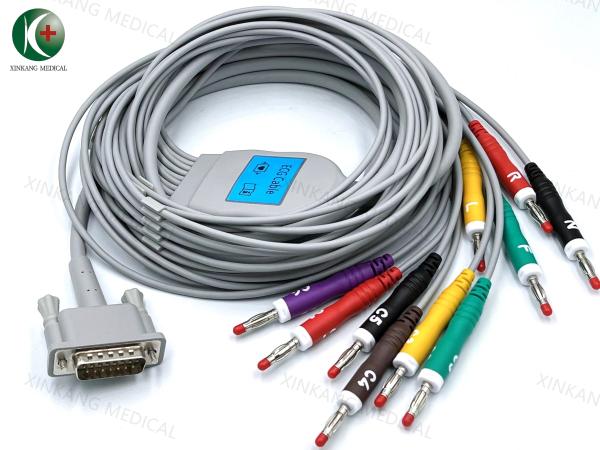 Quality Split EKG Cable Leadwires Gray 1 Meter Length For Medical for sale
