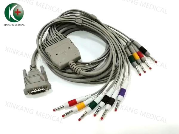 Quality Tinned Copper Medical Split EKG Cable 12 lead 1 Meter Length for sale