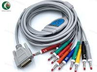Quality White 10 Leads Ekg Cord With Snap On Connector Type 1.5 Meters for sale