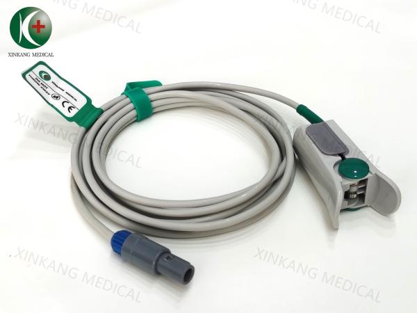 Quality PC08/PC04/PC12 SpO2 Adapter Cable with DB9 9Pin Plug Style and Metal Connector for sale