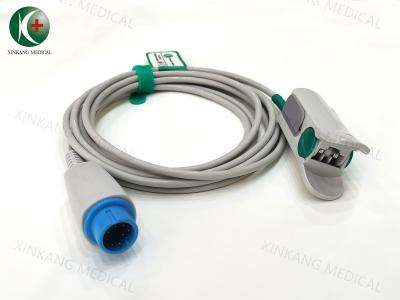 China Sonda de sensor SPO2 médica reutilizável com clip de dedo para adultos, 9 pinos à venda