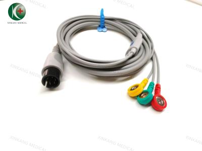 China Compatible Mindray 6Pin ECG 3leads Snap IEC for sale