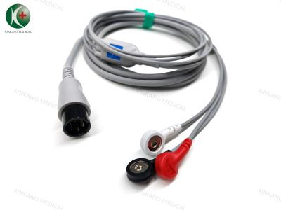 China Compatible Mindray 6Pin ECG 3leads Snap AHA for sale