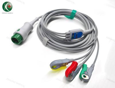 China Compatible Mindray T5 12pin 3leads Clip IEC for sale
