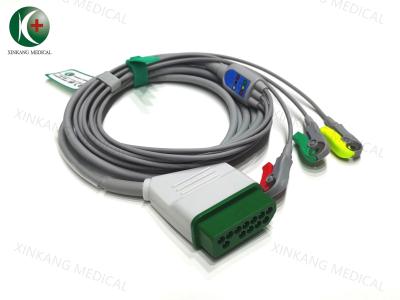 China Compatible Nihonkohden  Ecg Cable 3leads Clip IEC for sale