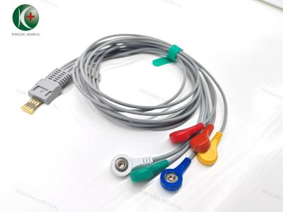 China Compatible Schiller MT-200 Holter Cable 6 lead wires for sale
