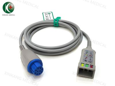China Compatible Datex 10Pin Ecg 3leads ASP trunck Cable for sale