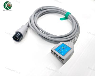 China Compatible Mindray 6Pin 5leads ECG Truck Cable LL Type for sale