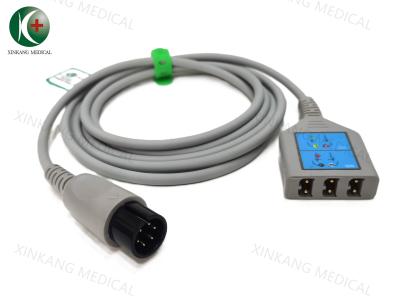 China Compatible Mindray 6pin 3leads Ecg Truck Cable LL type for sale