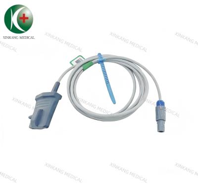 China Compatible Nihon Kohden 9 Pin 40 degree Direct Spo2 Sensor Adult Finger Soft 2.8M for sale