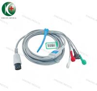 China Compatible AAMI 6 Pin  ECG Cable 5 Leads Snap Type AHA for sale