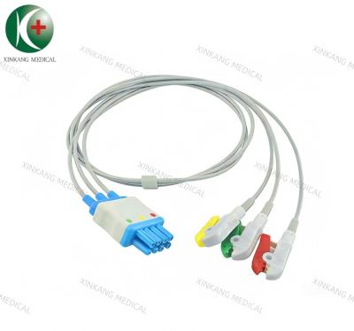 China Compatible Nihon Kohden 3 Lead ECG Leadwire Clip Type IEC for sale