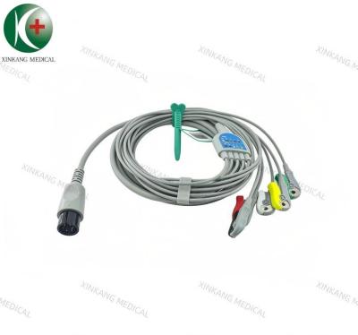 China Compatible Edan 6 Pin  ECG Cable 5 Leads Clip Type IEC for sale