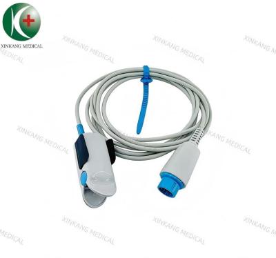 China Compatible Biolight digital 9 Pin Direct Spo2 Sensor Adult Finger Clip 2.8M for sale