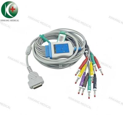 China Compatible GE DB15 EKG Cable 10 Leads Banana Type IEC for sale