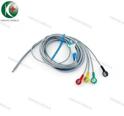 China Half ECG Cable 5 Leads Snap Type IEC for sale