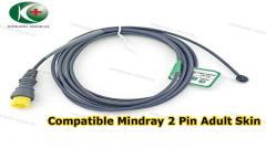 Watch:Compatible Mindray 2 Pin Adult Skin Temperature Probe