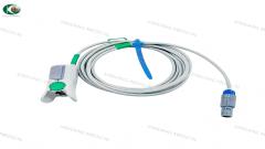 Watch:Compatible Mindray 6 Pin 40 Degree Direct Spo2 Sensor Adult Finger Clip 2.8M