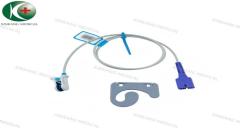 Watch:Compatible Nellcor Oximax 9 Pin Spo2 Sensor Adult Ear Clip 1M