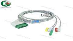 Watch:Compatible Nihon Kohden 12 Pin  ECG Cable 3 Leads Clip Type IEC