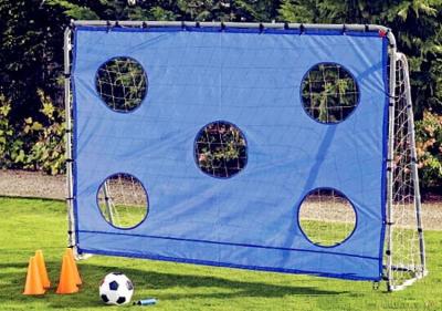 Cina 3 in 1 rete d'acciaio rivestita di rimbalzo dell'obiettivo di potere di scopo di calcio del metallo in vendita