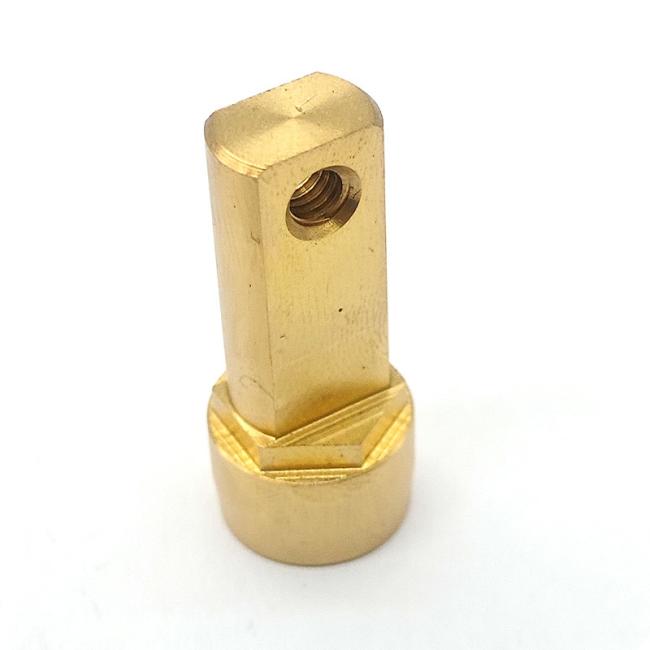 Custom copper CNC turning part - wheel hex sleeve adapter
