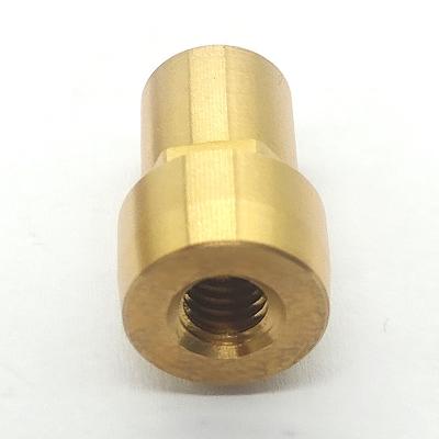 China Gold Plated CNC Machining Turning Parts Brass Machined Components Terminal Connector for sale
