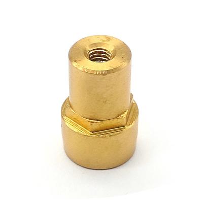 China Gold Plated CNC Machining Turning Parts Brass Machined Components Terminal Connector for sale