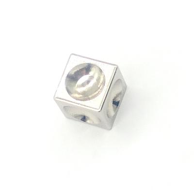 China Fixing Block Aluminum Alloy Multifunctional Connector Cube M3 M4 M5 M6 Hex Nut Aluminum Cube Display Connector for sale