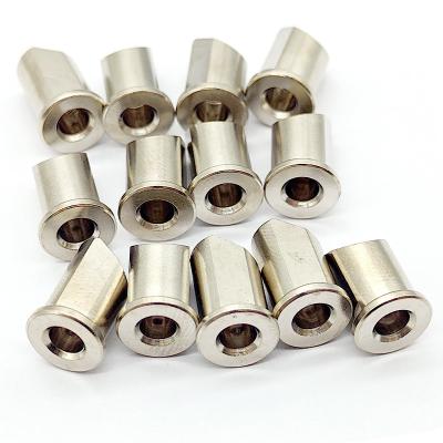China Custom Precision CNC Machining Services Nickel Plated Hex Flange Threaded Inserts for sale