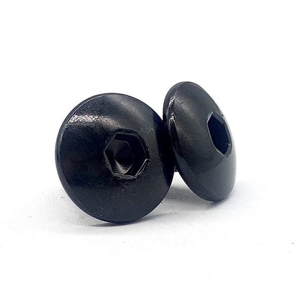 Quality Steel Round Head Hex Screw Black Oxide Thread Locking Bolts Anti Loosening for sale