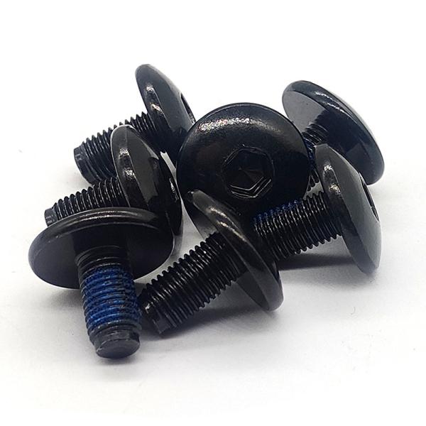 Quality CNC Machining Pre Applied Adhesive Bolt Black Nylon Patch Screw Micro Machining for sale