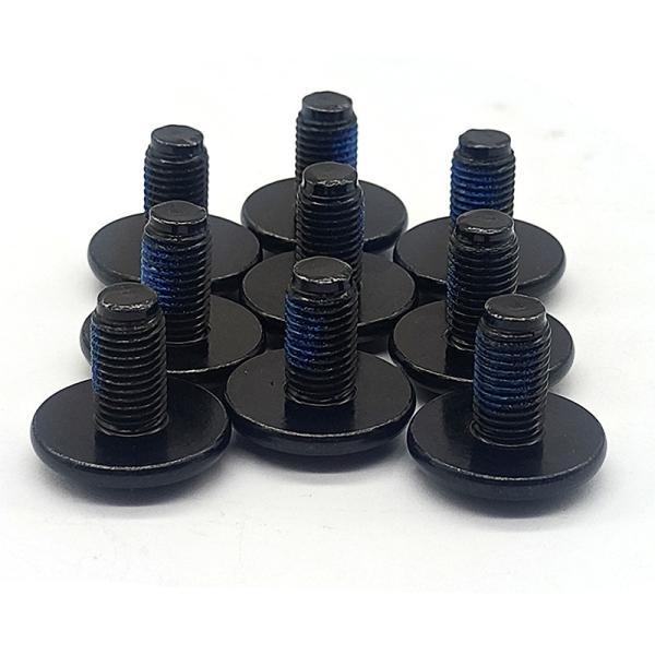 Quality CNC Machining Pre Applied Adhesive Bolt Black Nylon Patch Screw Micro Machining for sale