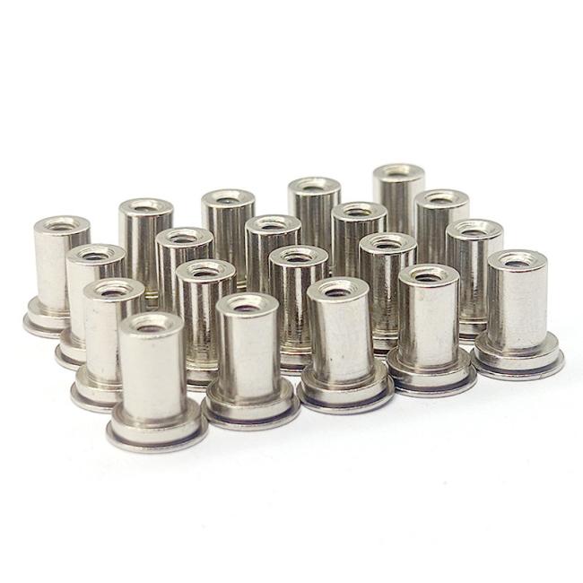 Custom metal rivets in various sizes