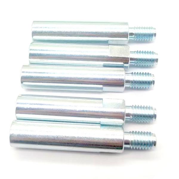 Quality Custom CNC Machined Zinc Plated Carbon Steel Lock Pin With Threaded End for sale