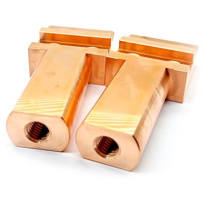 China CNC Copper Contact Block Precision Machined Electrical Connector for Power Equipment for sale