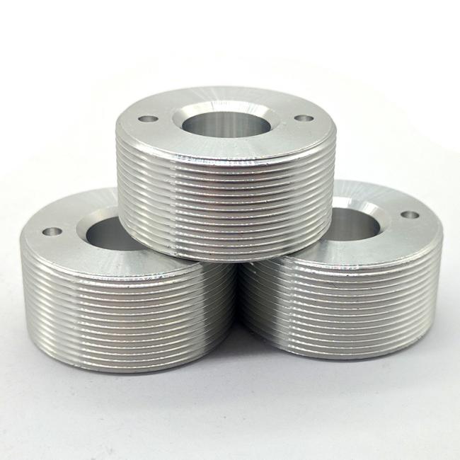 CNC milled copper part with polished finish