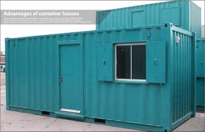 Cina Casa/Camera blu o verdi del container dell'acciaio inossidabile 20ft per stoccaggio in vendita