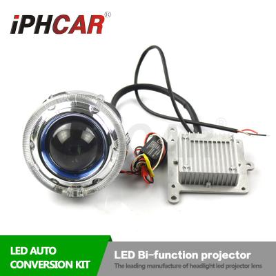 China IPHCAR 9-16V High Low Beam 38W Led Projector Lens for Car 60000K Bi Led Lens Xenon Light for sale