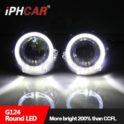China High quality auto parts super bright led light guide angel eyes 3.0 inch hid projector lens for H4 car kits for sale