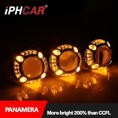 China Iphcar car accessories fashional style LED light guide Panamera shroud with 3.0 inch Q5 hid bi xenon projector lens for for sale