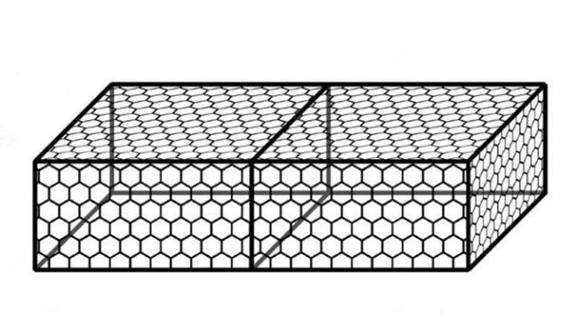 canestri 0 del gabbione tessuti 4.0mm del filo zincato di 2x1x1m