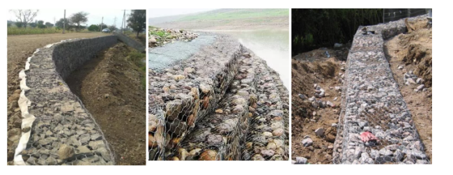 canestri 8 del gabbione tessuti 4.0mm del filo zincato di 2x1x1m