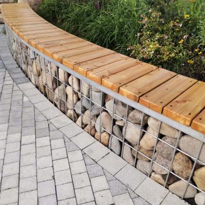 China a paisagem de 50x50mm soldou Mesh Gabion Garden Seat à venda