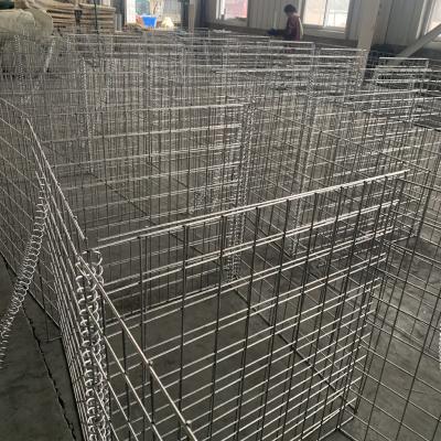 中国 石のGalfan溶接されたGabionのバスケットは障壁75x75mmにあふれる 販売のため