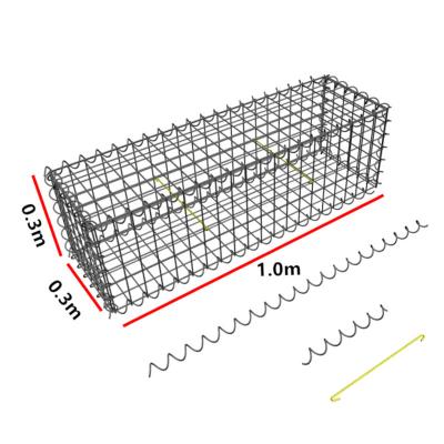 China Ecologisch Gegalvaniseerd 1x0.3x0.3m Gabion Gelast Draadnetwerk Te koop