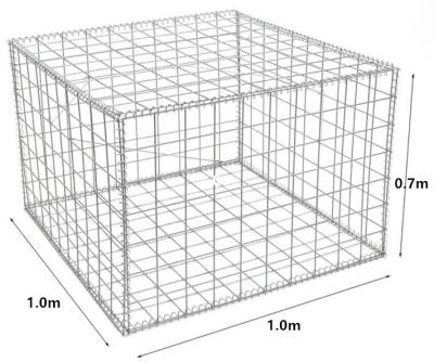 Cina canestri del gabbione galvanizzati 4mm della decorazione di 5x5cm 1x1x0.7m in vendita