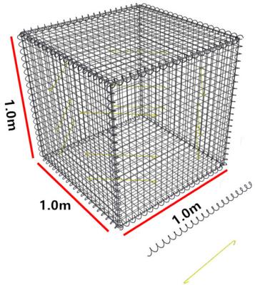 Cina 3mm facilmente montati Galfan hanno saldato Mesh Gabion Cage in vendita