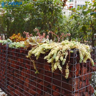 中国 電流を通される4mmの景色のGabionの壁の角目の石のおりおよび石を溶接した 販売のため