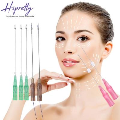 China Skin care medical face lifting pdo thread needle Screw/Single/3D-COG thread for sale